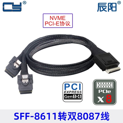 CY延长线Oculink8xSFF-8611