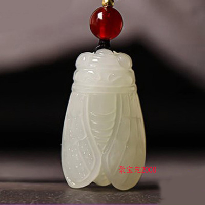 和田玉知了玉吊坠白玉蝉玉坠一鸣惊人挂件男女款金榜题名玉石玉佩