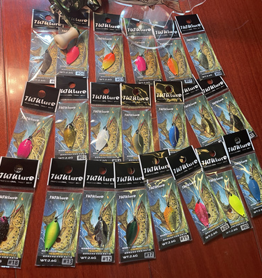 TUTUlure 纯铜彩色马口 鳟鱼亮片2.6克 路亚饵