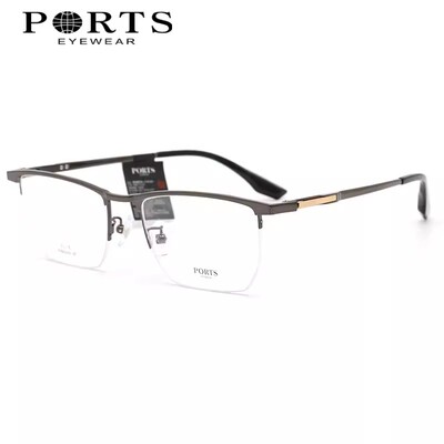 PORTS宝姿眼镜架 男款眼镜框大框商务舒适钛架可配近视镜POM62404