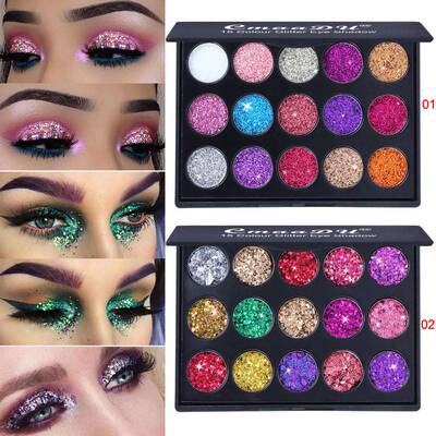 Color Glitter Eye Shadow Pallete Pigment Eye Makeup Palette