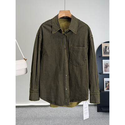 简约休闲百搭纯色男友风衬衫女