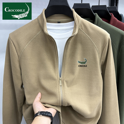 鳄鱼恤一体绒外套男士秋冬季新款