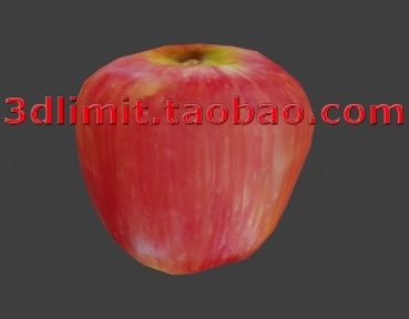 苹果模型obj glb带贴图适用于3dMax C4D 犀牛rhino Maya sketchup