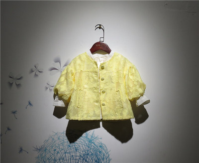 春秋女童洋气薄款外套里料纯棉