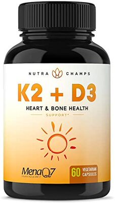 Vitamin K2 MK7 with D3 Supplement for Strong Bones & Healthy