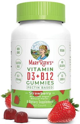 Vegan Vitamin D3+B12 Gummy (Plant-Based Gummies) by MaryRuth