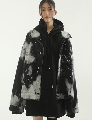 韩国代购牛仔夹克外套宽松