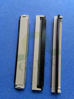 FPCFFC软排线连接器 0.5MM 52针 68P  80P 掀盖 上翻盖下接卧贴