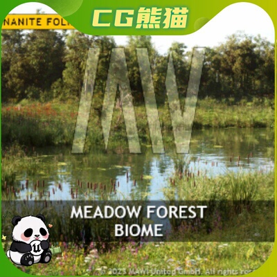 UE5虚幻5.2-5.7 MW Meadow Forest Trees Biome V1.0.3 草甸森林