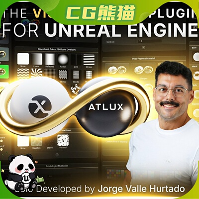 UE5.4-5.8 Atlux for Unreal Engine V2.3 自动化照明渲染插件