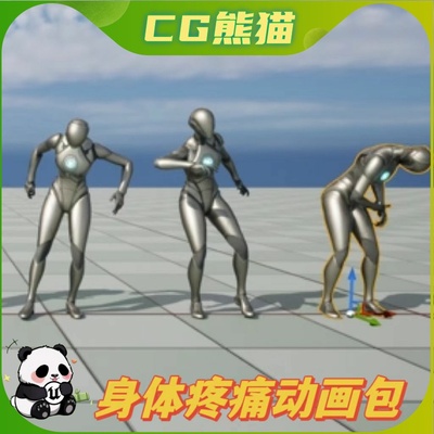 Feeling pain animation pack - 18 Pain motions on body parts