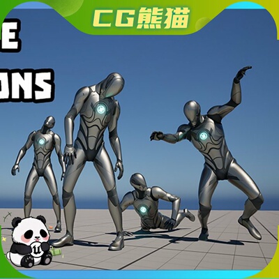 UE5虚幻5.1-5.7 Zombie Animations 高质量动作捕捉丧尸动画