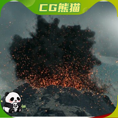 UE5虚幻5.3-5.7 Volcano Eruption VDB 火山爆发vdb特效