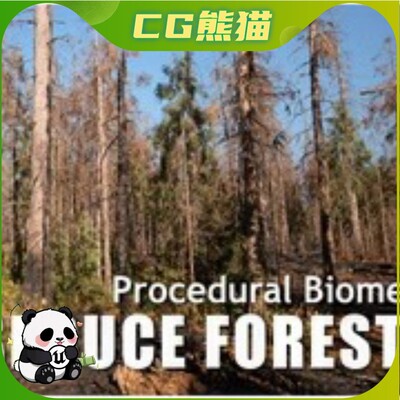 UE5虚幻5.2-5.8 MW Dead Spruce Forest Trees Biome 云杉森林树