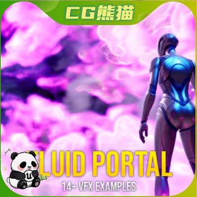 UE5虚幻5.4 Fluid Portal VFX Pack 流体传送门视觉特效包