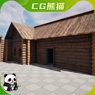 UE5虚幻5.3-5.7 European Village 欧洲村庄木屋模型   乐器咨询