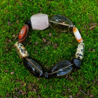 茶晶手链火山系橘红玛瑙