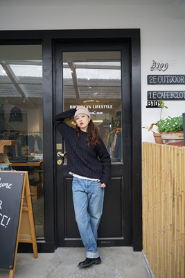 补货到英国制扭花渔夫美利奴毛衣