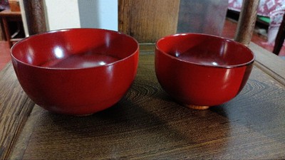 清货回款出口天然漆木漆器碗2000年存货