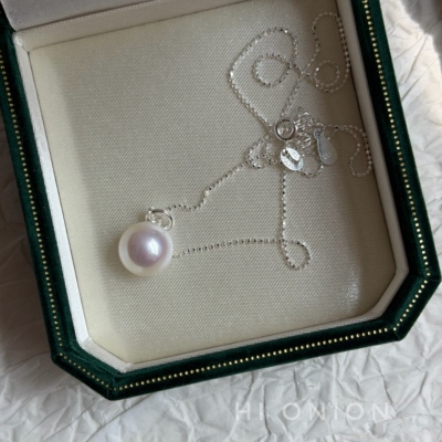 HiOnion 长期主义小众天然淡水珍珠s925银项链锁骨链百搭高级轻奢