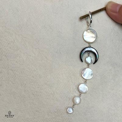 HiOnion天然贝壳小众长款耳环