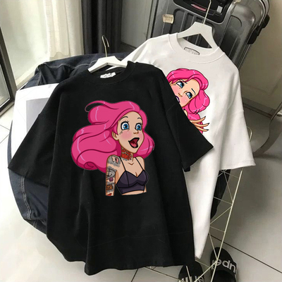 爱丽丝印花短袖亲子装