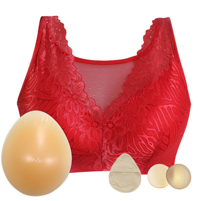 Post-op Bra with Silicone Breast Form, Padded, All-in-One