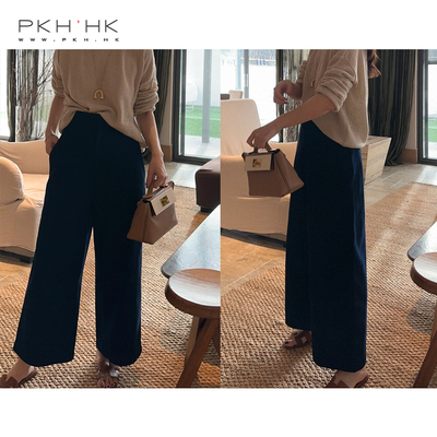 PKH.HK特新品 私服大爱老粉入经典藏青牛仔九分笔挺时装阔腿裤