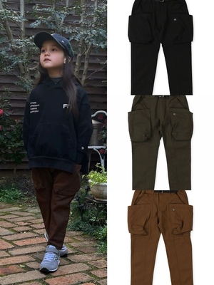 原D小众quoti use fith全棉侧口袋中性款童装亲子休闲裤街头