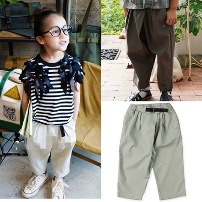 原单小众贵牌quoti use fith主线不对称九分跨裤亲子男女童中性款
