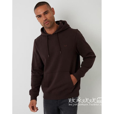 英国代购正品10.28 2025潮流导向 男装新款 连帽深色长袖舒适卫衣