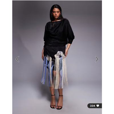 女装新款设计流苏中长款连衣裙