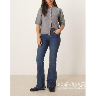 英国代购正品10.29 2025潮流导向 女装新款 设计喇叭长款牛仔裤