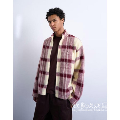 英国代购正品12.01 2025潮流导向 男装新款 翻领格子长袖舒适衬衫