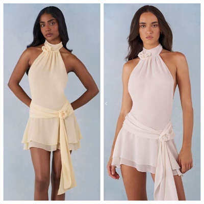 女装新款设计飘带迷人连衣裙