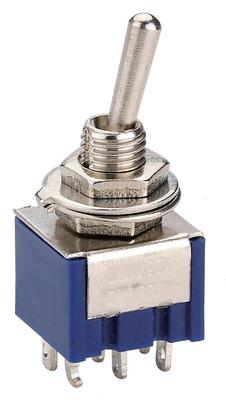 正品旭瑞小型钮子开关 MTS-203 双刀双掷 ON-OFF-ON 六脚三档