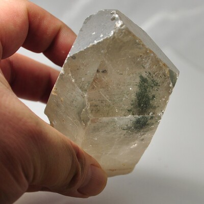 原生态鬼佬天然绿幽灵水晶石柱原石手把件摆件 D-041幽灵异象矿标