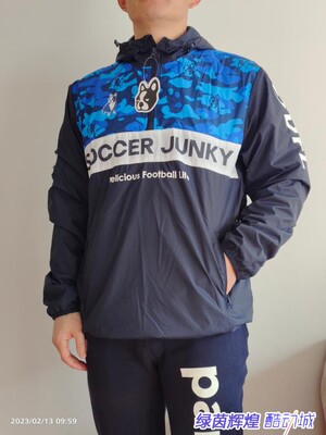 CP23801足球狗soccerjunky跑步训练半拉链运动夹克风雨衣SJ25561