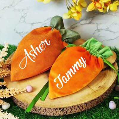 定制名字复活节彩蛋胡萝卜袋子糖果礼品袋Personalised EasterBag