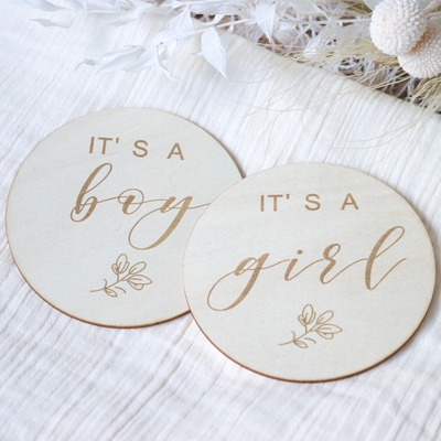 Baby Announcement Plaque 婴儿出生性别揭示牌 Gender Reveal