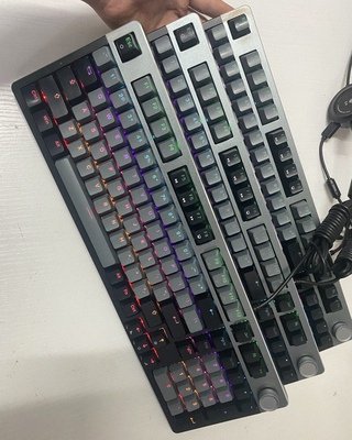 正品网吧款达尔优EK815pro电竞游戏有线插拔轴机械键盘带调音旋钮