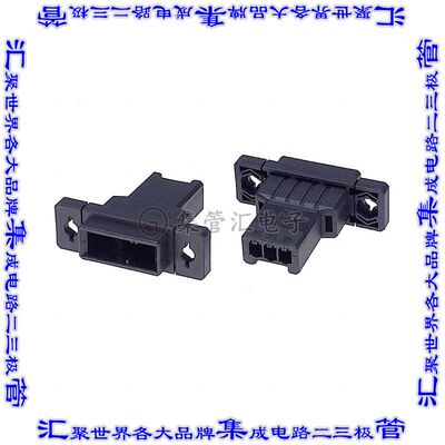 2-178802-3 矩形连接器外壳3POS插头3.81mm公形引脚黑色面板安装