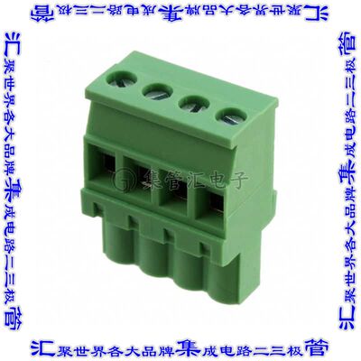 TS04515B0000G 端子块连接器4POS插头母插口5.08mm绿色自由悬挂