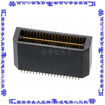 1658015-1 板对板连接器40POS插头外罩触点2排0.8mm表贴SMD镀金