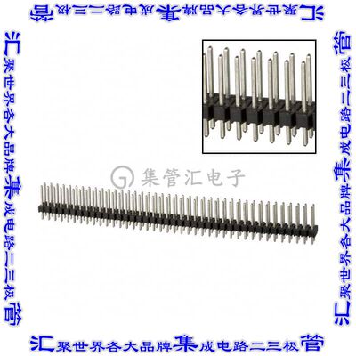 9-146250-0 针座连接器80POS分离式2排2.54mm公形插针通孔直针锡