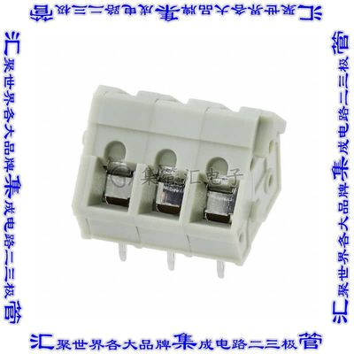 2834078-2 线对板连接器3POS接线端子5mm通孔45角度带板