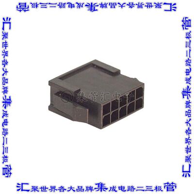 430201000 0430201000矩形连接器外壳10POS插头2排3mm公形引脚黑