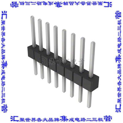 PEC08SFBN 针座连接器8POS分离式2.54mm公形插针通孔直针锡