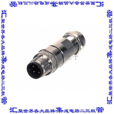 A-M12-05-MGMB-GHB1 圆形连接器5POS插座公形引脚焊杯镀金自由悬